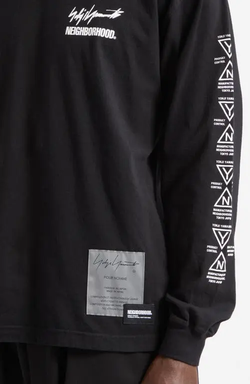 Yohji Yamamoto X Neighborhood Long Sleeve Logo Graphic T-shirt