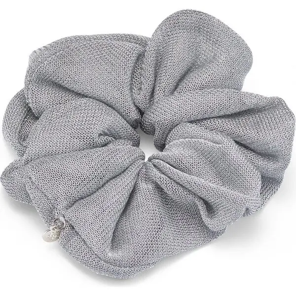 LELET NY Odessa Oversize Chainmail Scrunchie - Silver