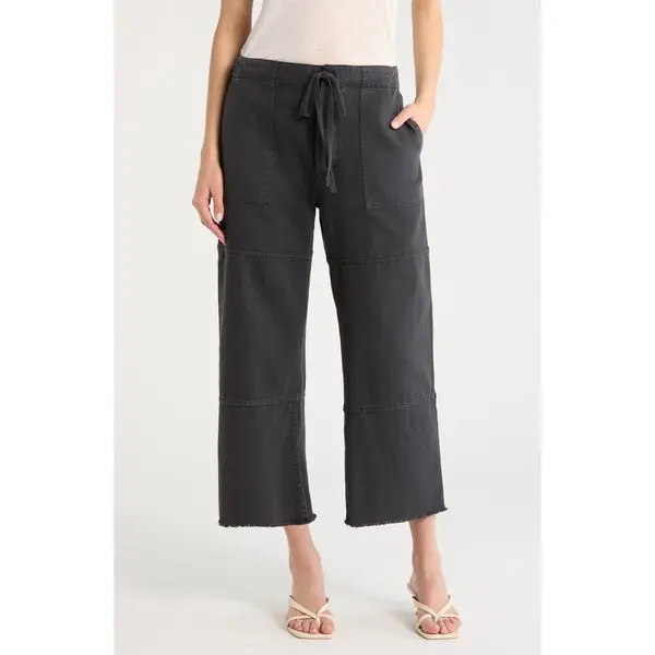 RE/DONE Drawstring Cotton Beach Pants - Washedblack