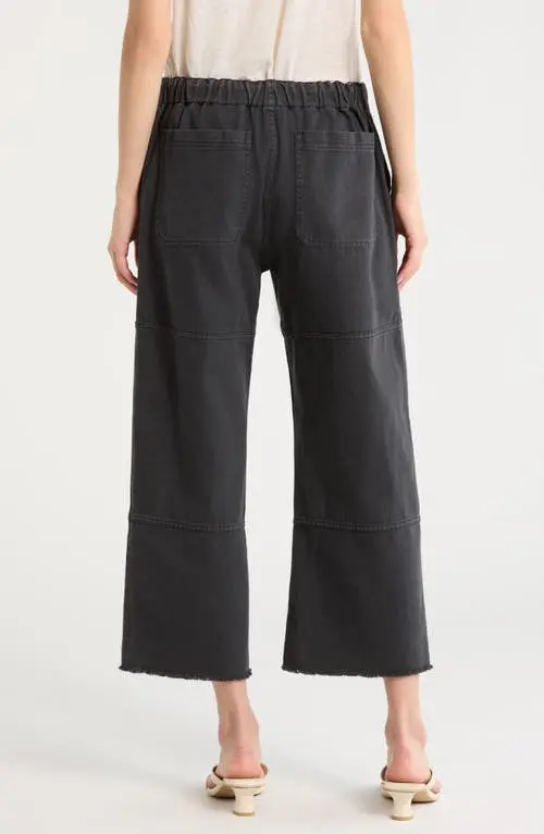 RE/DONE Drawstring Cotton Beach Pants - Washedblack