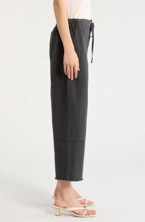 RE/DONE Drawstring Cotton Beach Pants - Washedblack