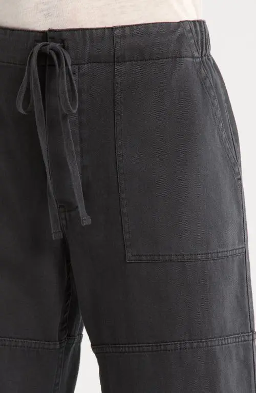 RE/DONE Drawstring Cotton Beach Pants - Washedblack
