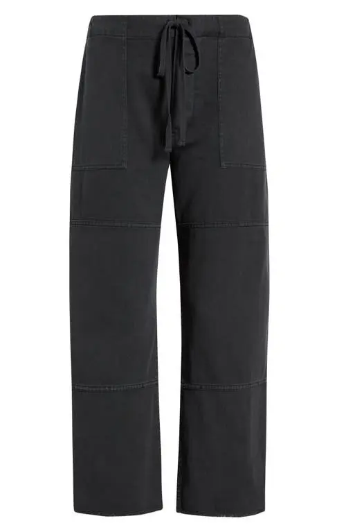 RE/DONE Drawstring Cotton Beach Pants - Washedblack