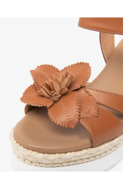 NEROGIARDINI Floral Platform Wedge Sandal