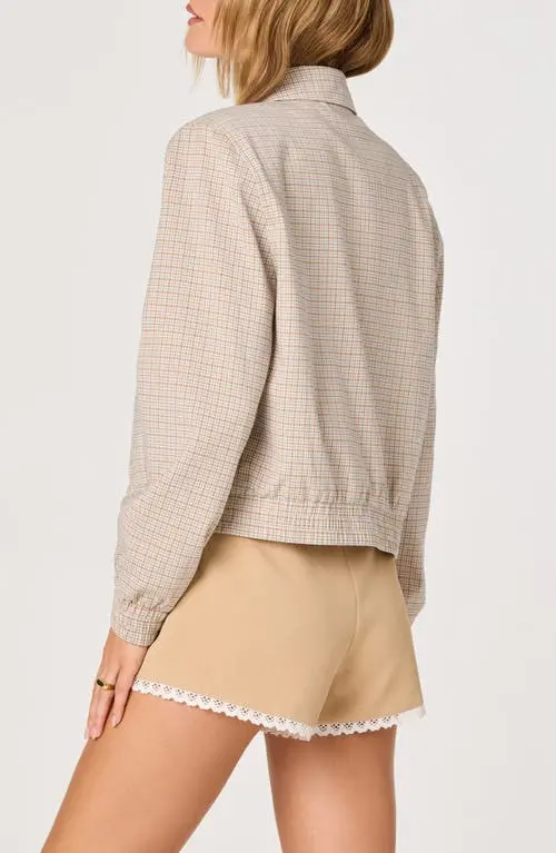 Astr The Label Reid Check Stretch Zip Jacket