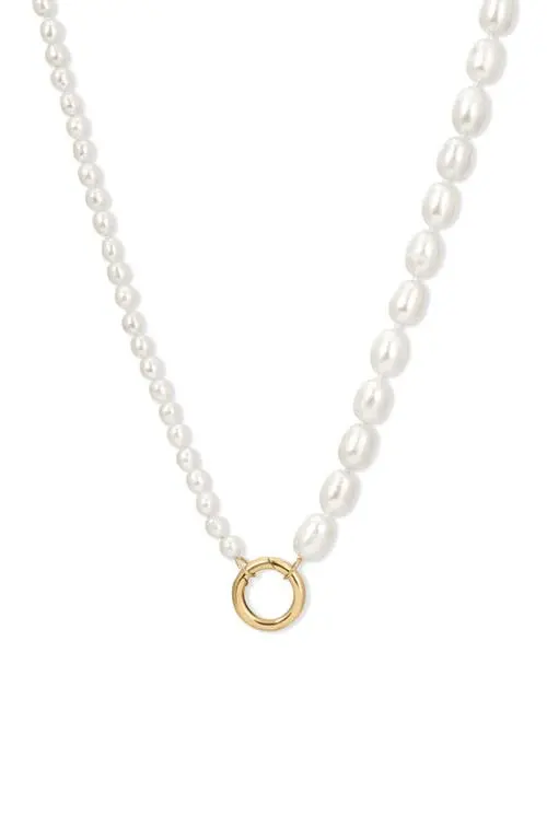 Adina Reyter Half-half Freshwater Pearl Necklace - 14k Yellow Gold