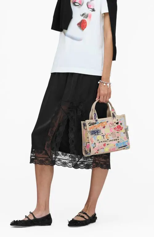 Marc Jacobs The Punk Scribble Small Canvas Tote Bag
