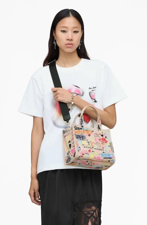 Marc Jacobs The Punk Scribble Small Canvas Tote Bag