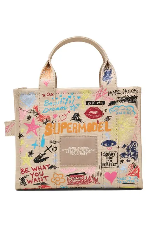 Marc Jacobs The Punk Scribble Small Canvas Tote Bag