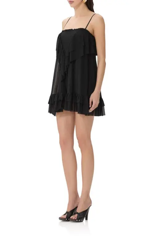 AFRM Glen Tiered Ruffle Shift Minidress