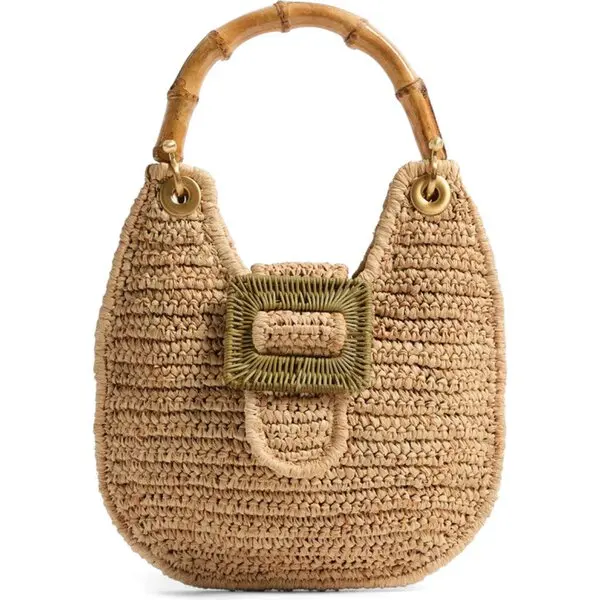 Pamela Munson The Avis Raffia Hobo Bag