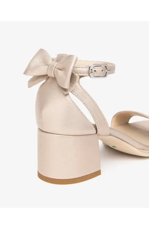 NEROGIARDINI Ankle Strap Block Heel Sandals - Champagne