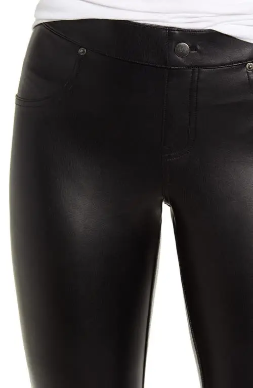 Hue Faux Leather Leggings - Black
