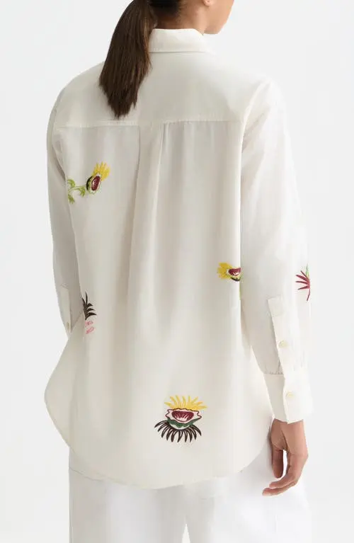 Scotch & Soda Embroidered Cotton & Linen Shirt