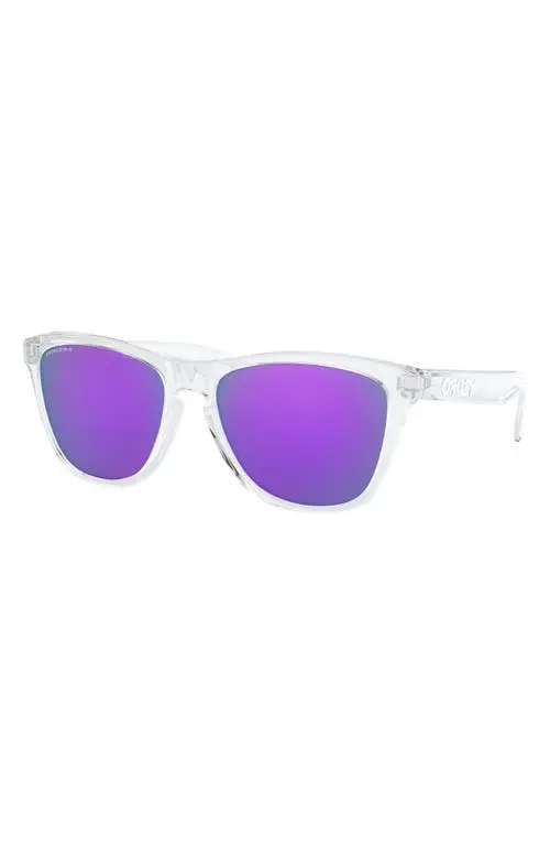 Oakley 55mm Polarized Rectangular Sunglasses - Clear