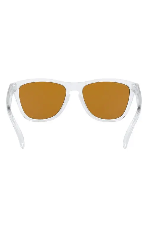 Oakley 55mm Polarized Rectangular Sunglasses - Clear