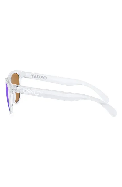 Oakley 55mm Polarized Rectangular Sunglasses - Clear