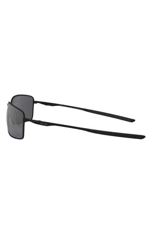 Oakley 60mm Polarized Rectangle Sunglasses - Matte Black