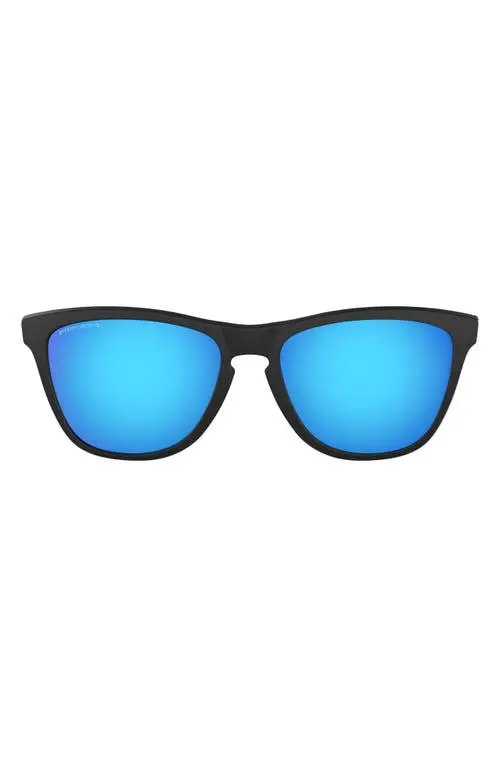 Oakley Frogskins Rectangular Sunglasses - Matte Black/blue
