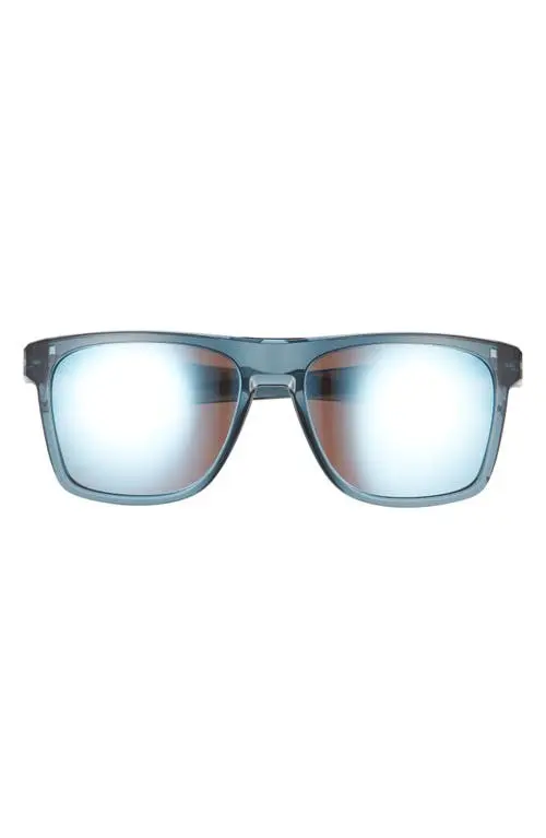Oakley 57mm Polarized Rectangular Sunglasses - Crystal/black