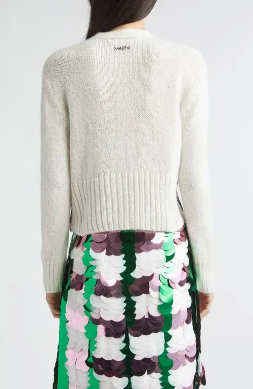 Marni Sequin Logo Cardigan