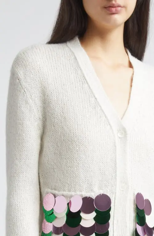 Marni Sequin Logo Cardigan