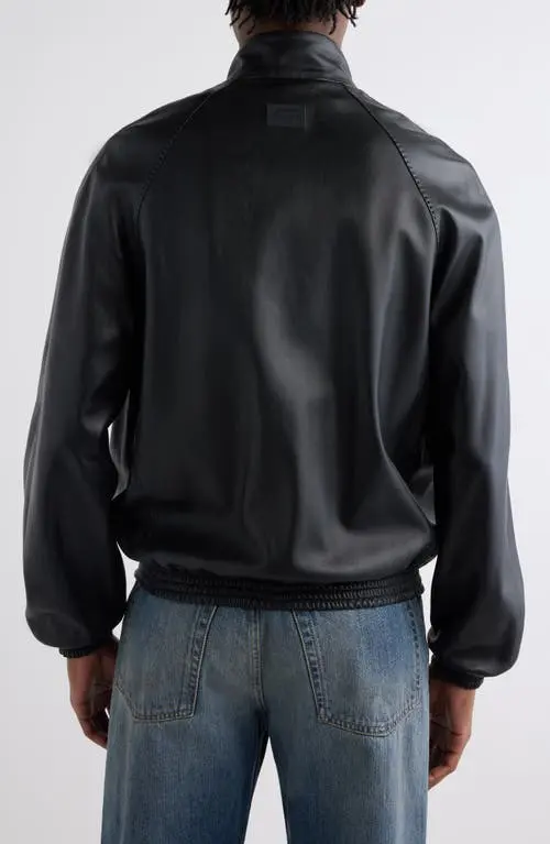 Acne Studios Lokot Leather Bomber Jacket - Black