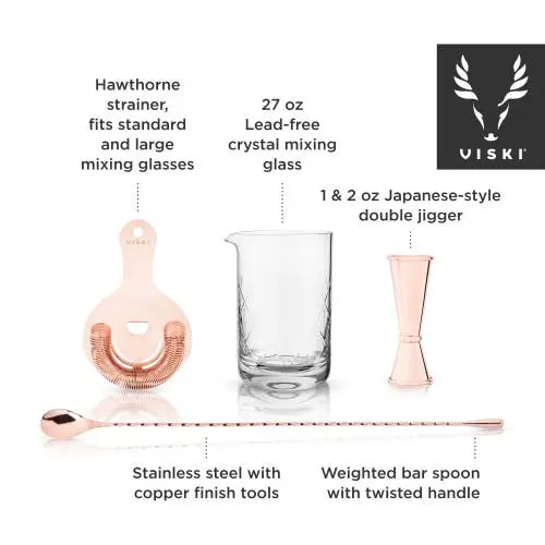 VISKI 4-piece Barware Set