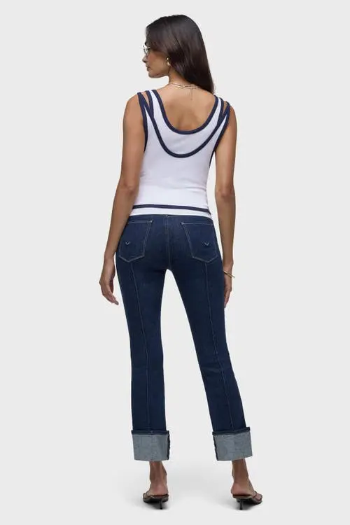 Hudson Jeans Layered Tank Top With Contrast Tipping