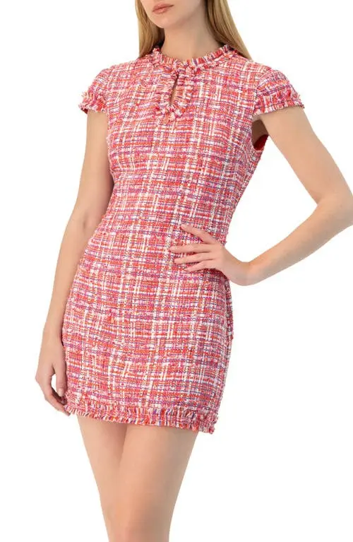 IVONNE Short Tweed A-line Dress