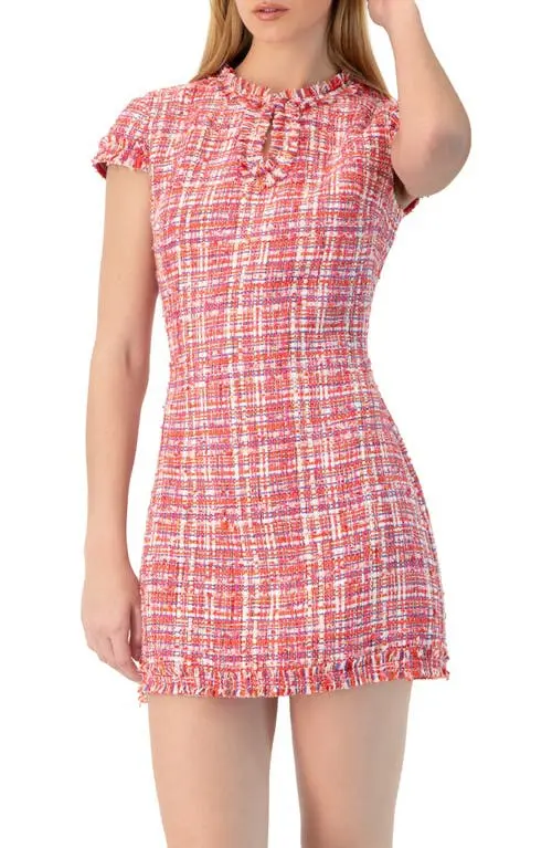 IVONNE Short Tweed A-line Dress