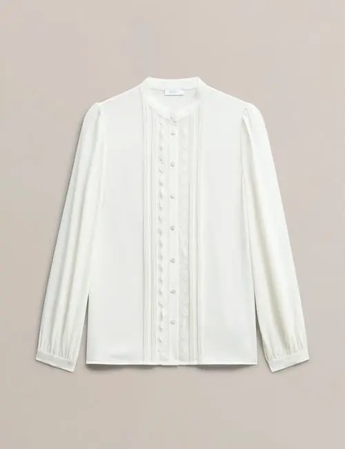 HOBBS LONDON Dominica Lace Trim Blouse