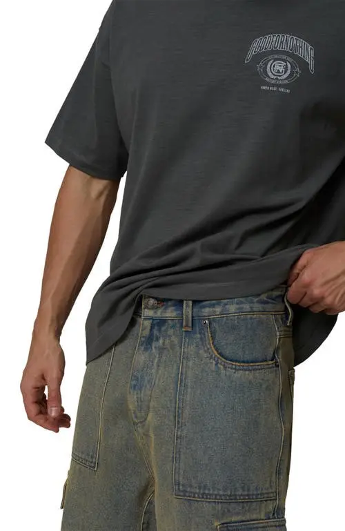 GOOD FOR NOTHING Cargo Baggy Denim Shorts - Blue