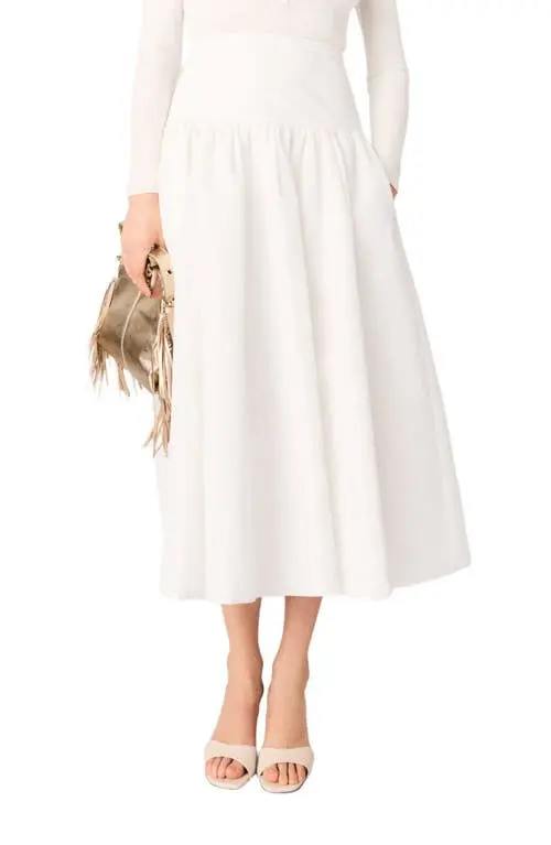 Maje Long Taffeta Skirt