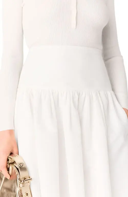 Maje Long Taffeta Skirt