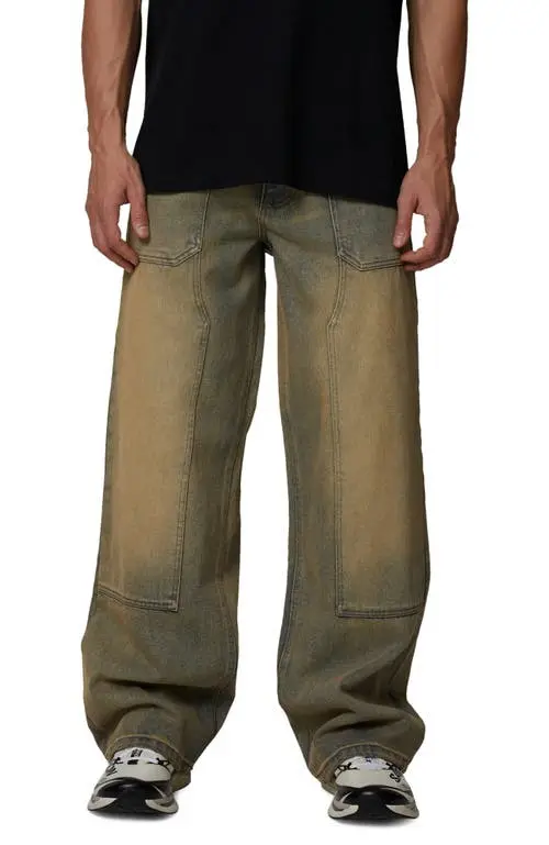 GOOD FOR NOTHING Straight Leg Double Knee Jeans - Blue