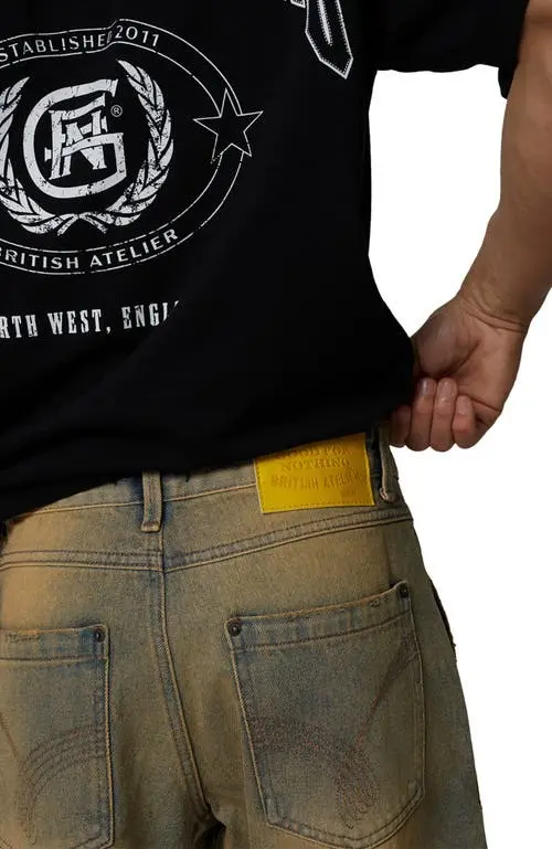 GOOD FOR NOTHING Straight Leg Double Knee Jeans