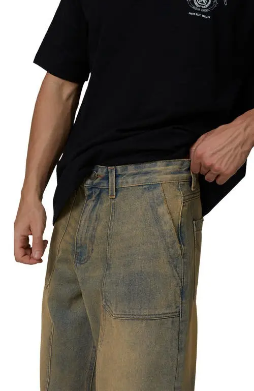 GOOD FOR NOTHING Straight Leg Double Knee Jeans