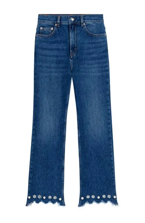Maje Beaded Bootcut Jeans