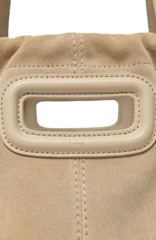 Maje Suede Milpli Tote Bag - Cappucino