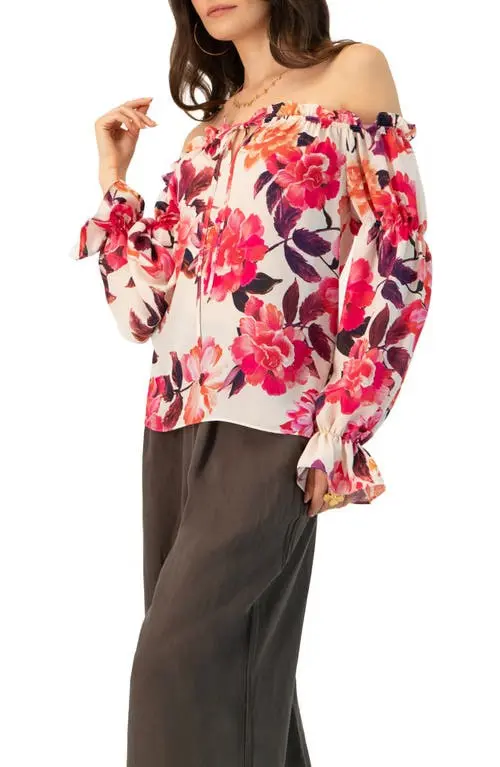 IVONNE Off-shoulder Printed Blouse