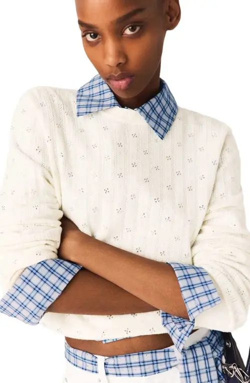Maje Rhinestone-embellished Wool Blend Cardigan