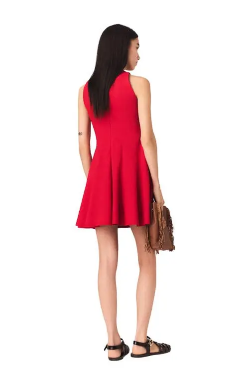 Maje Short Fla Linen-blend Dress