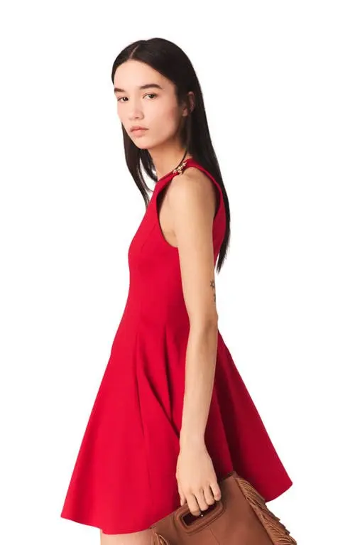 Maje Short Fla Linen-blend Dress