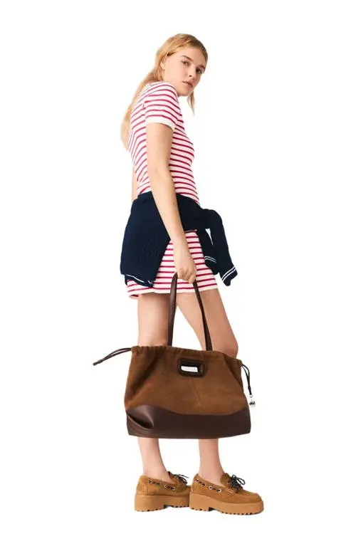 Maje Striped Polo Knit Dress - Red
