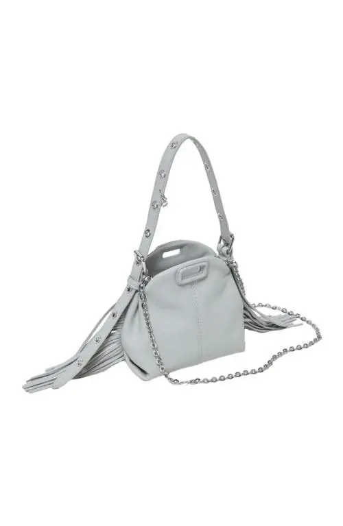 Maje Miss M Micro Bag - Light Grey