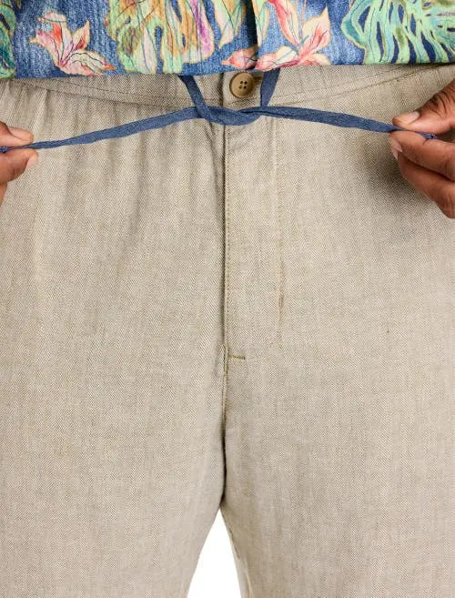 Tommy Bahama Linen-blend Elastic-waist Pants - Beach