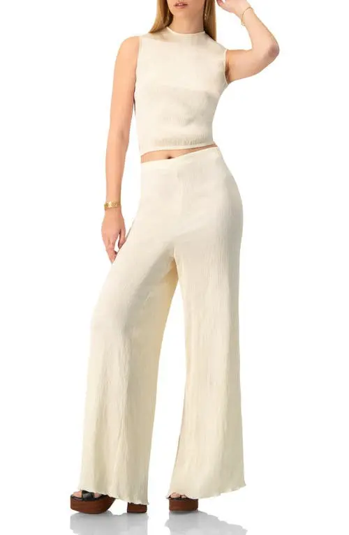 IVONNE Pleated Wide-leg Pants
