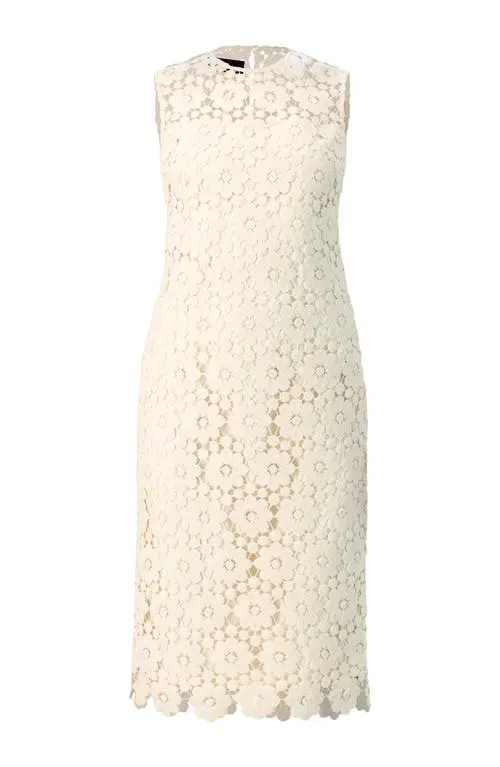 IVONNE Lace Short Dress With Round Neck