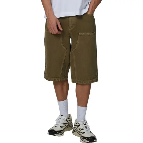 GOOD FOR NOTHING Carpenter Washed Denim Shorts - Brown